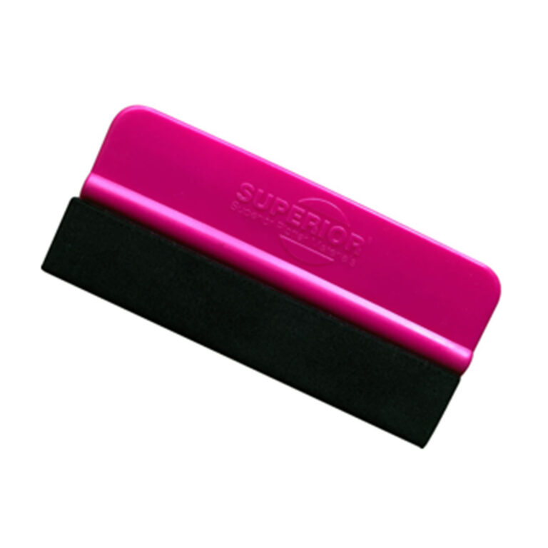 Roze Squeegee smal / Schraper / Rakel met foam/vilt | Plotterie.nl
