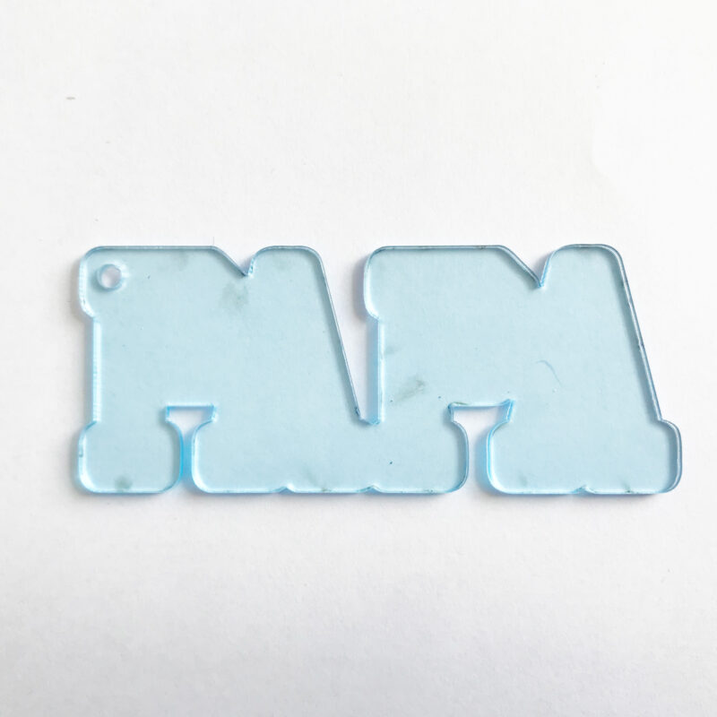 Sleutelhanger Contour Tekst | Acryl | Plotterie.nl